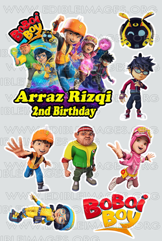 Cake Topper Boboiboy 2nd Birthday Cake - Aisha Puchong Jaya