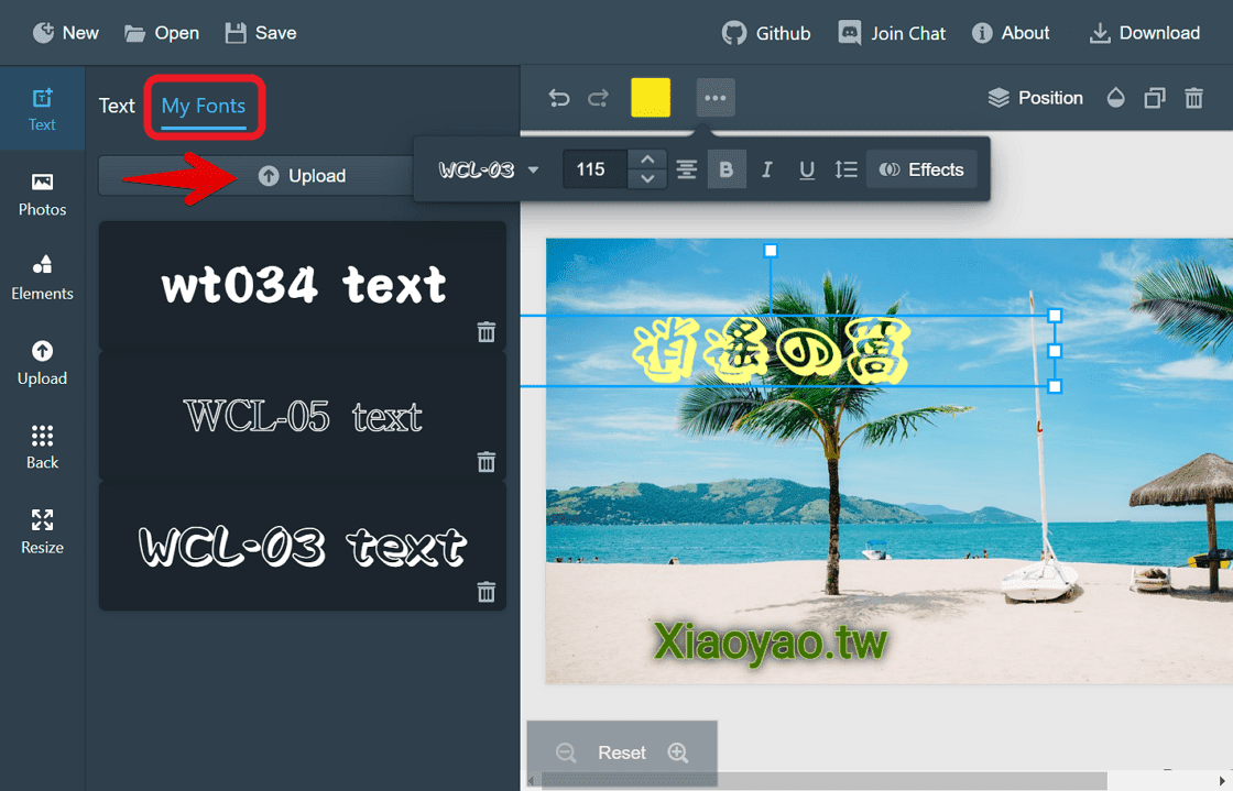 Polotno Studio 線上圖片設計編輯工具，輸出高解析度免帳戶完全免費