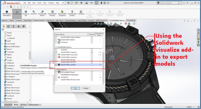 EGS India | Official Blog: SOLIDWORKS VISUALIZE ADD-IN TO EXPORT MODELS ...