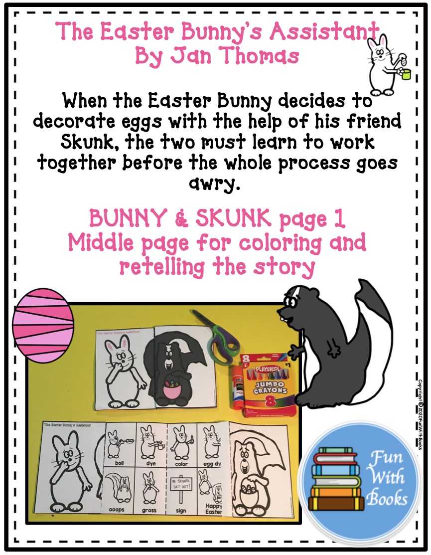THE EASTER BUNNY'S ASSISTANT BOOK CRAFT ~ Book Units by Lynn
