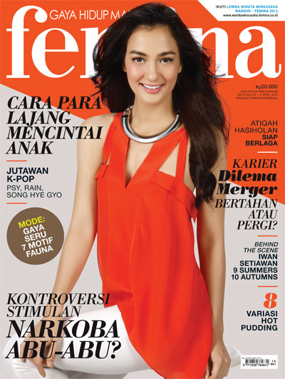 Java Heat: Atiqah Hasiholan on the Cover of Femina