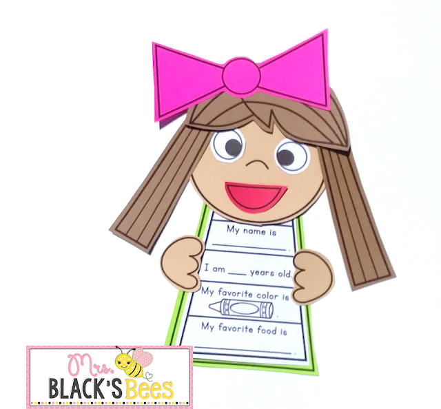 All About Me Craft | Mrs. Black's Bees