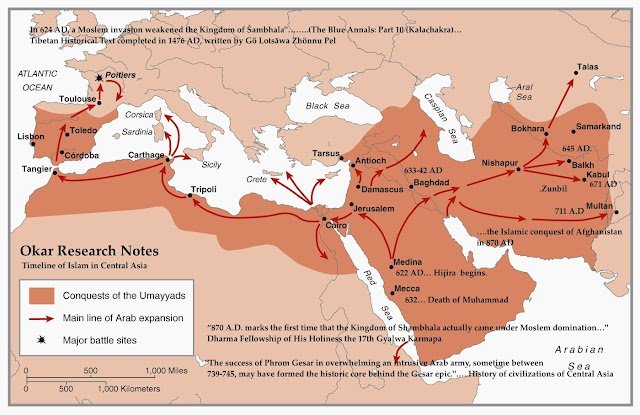 Okar Research: The Arab Conquest of Shambala 624-870 AD