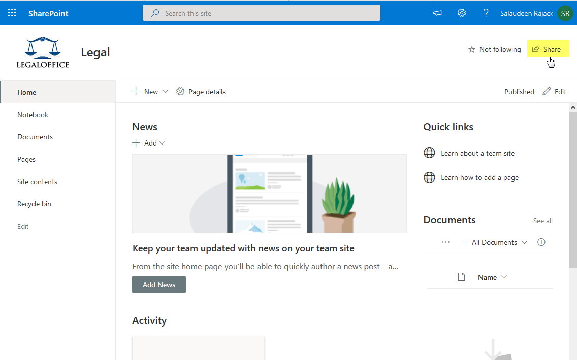SharePoint Online: Share Site and Invite External Users using ...