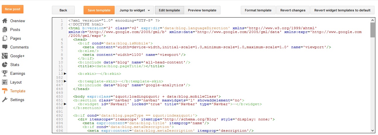 Tampilan Baru Edit HTML Blogger Blogspot | Blog Tutorial