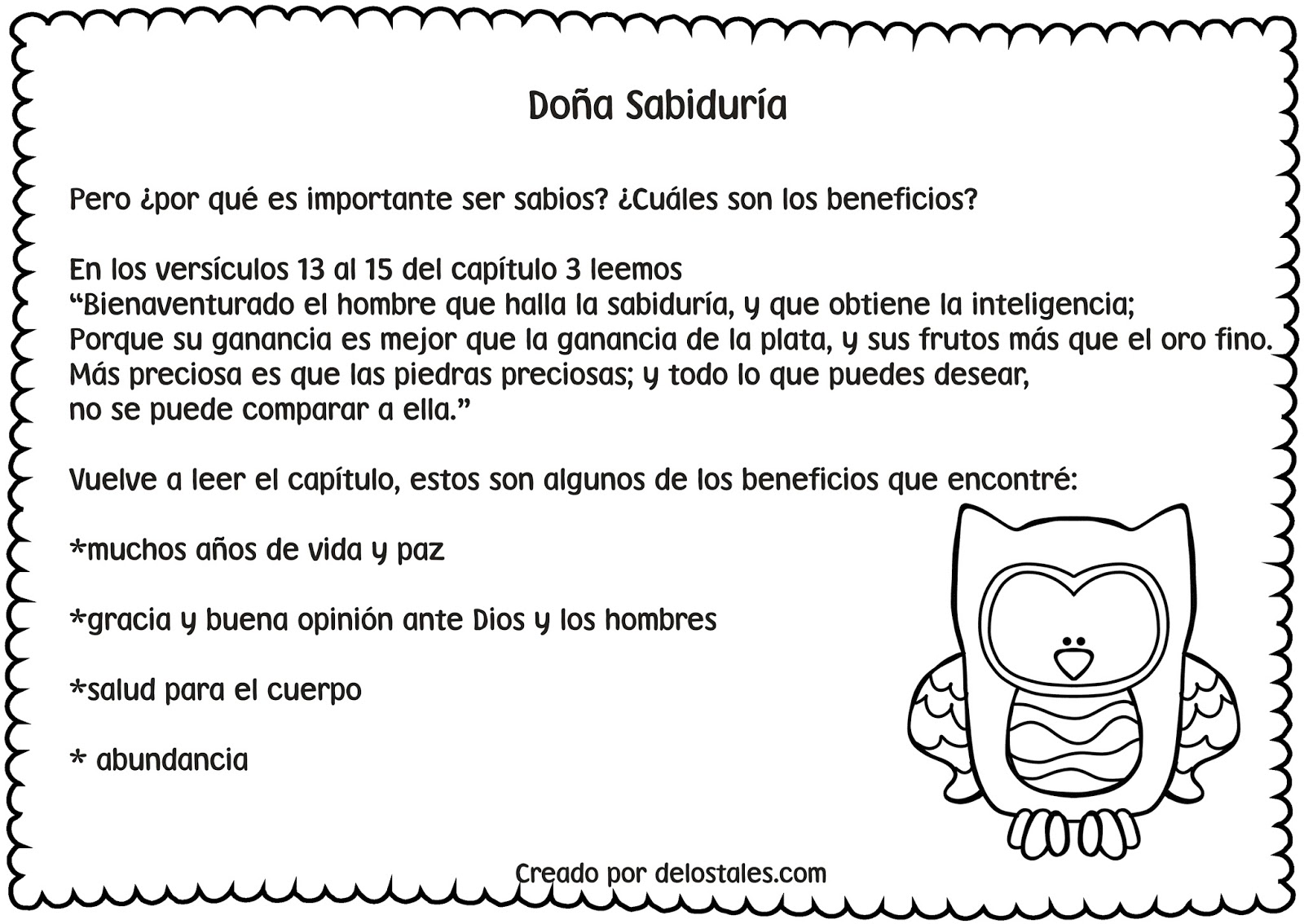 Semana 39 Doña Sabiduría De Los Tales