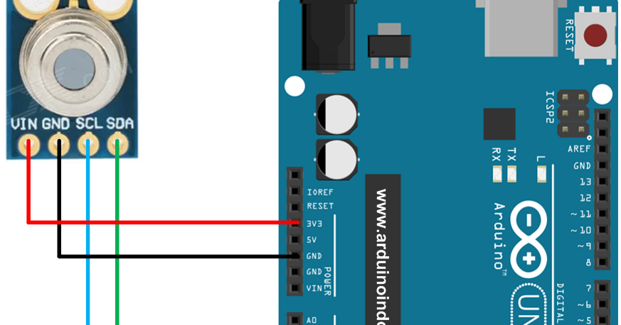 Cara Mengakses dan Pemrograman Sensor Suhu Non Contact MLX90614 GY-906 ...