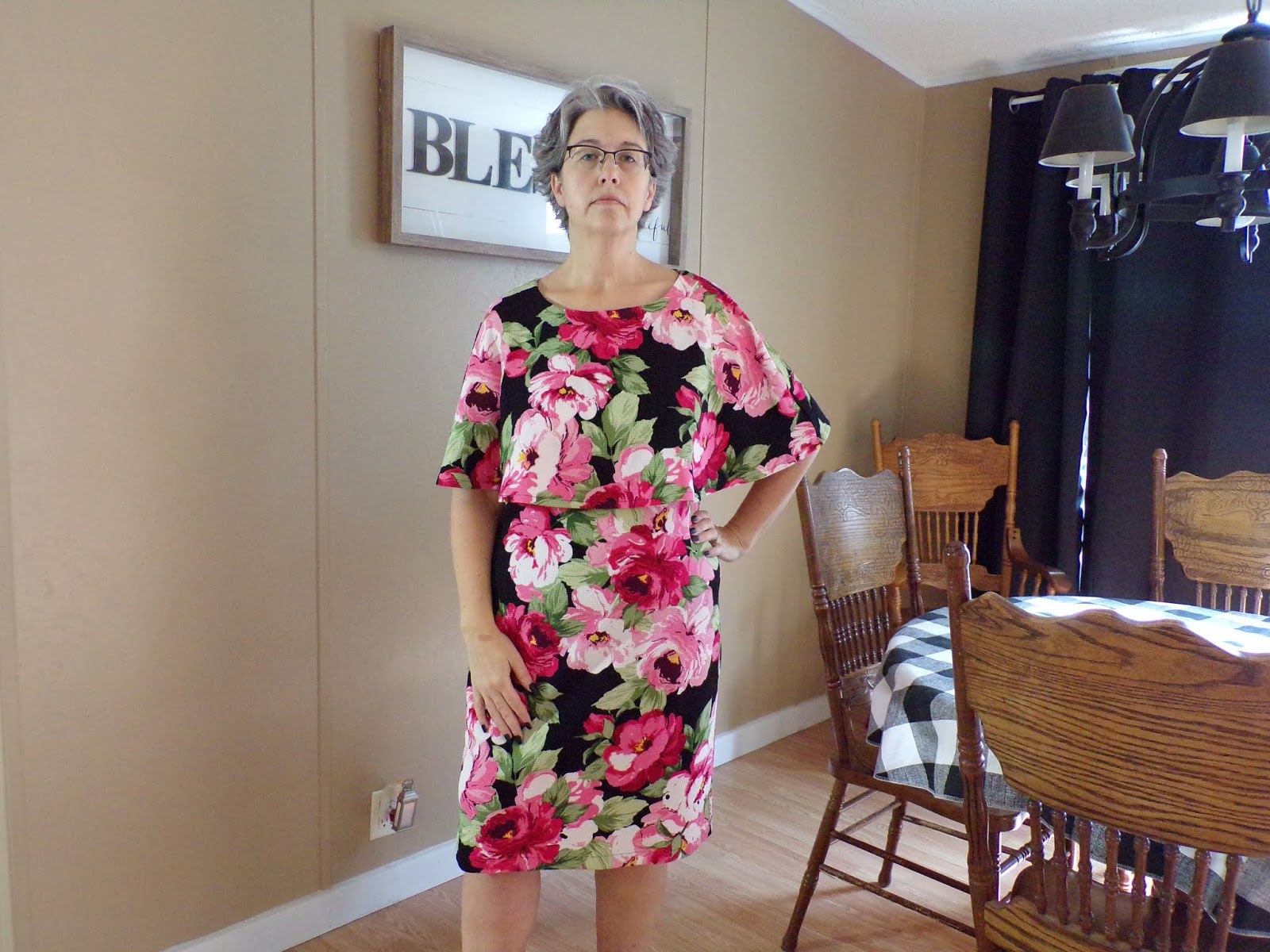 Sew Plus: Butterick 6479 Floral Print Liverpool Knit Dress
