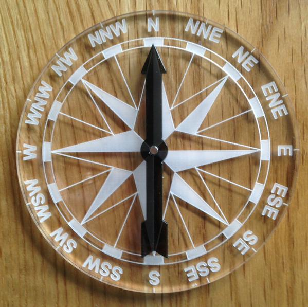 Wargame News and Terrain: Warbases: New Clear Acrylic Compass Rose released