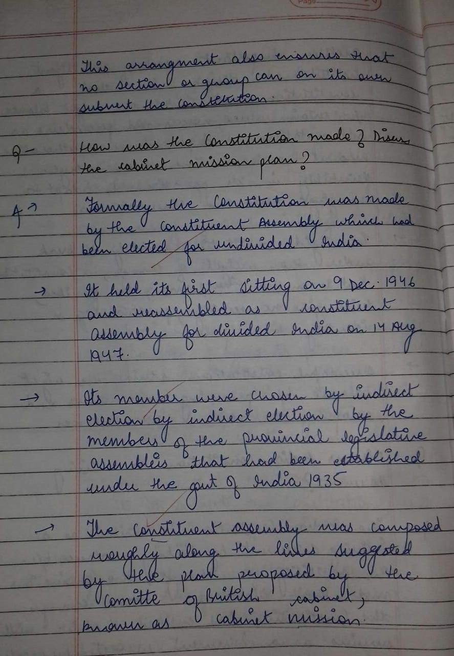 CLASS 11 CONSTITUTION WHY AND HOW? HAND WRITTEN DETAILED NOTES BY ...
