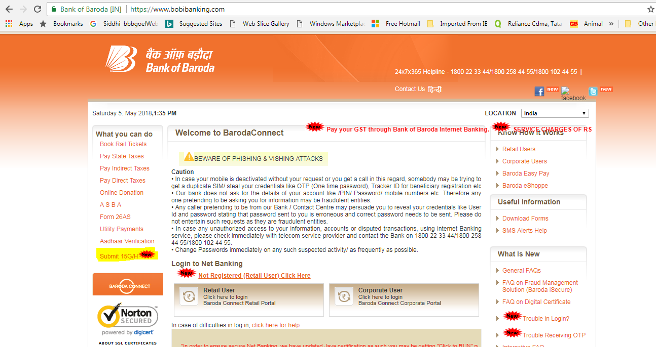 Latest Video and Hot Topics: How to fill Form 15G/H for Bank of Baroda ...