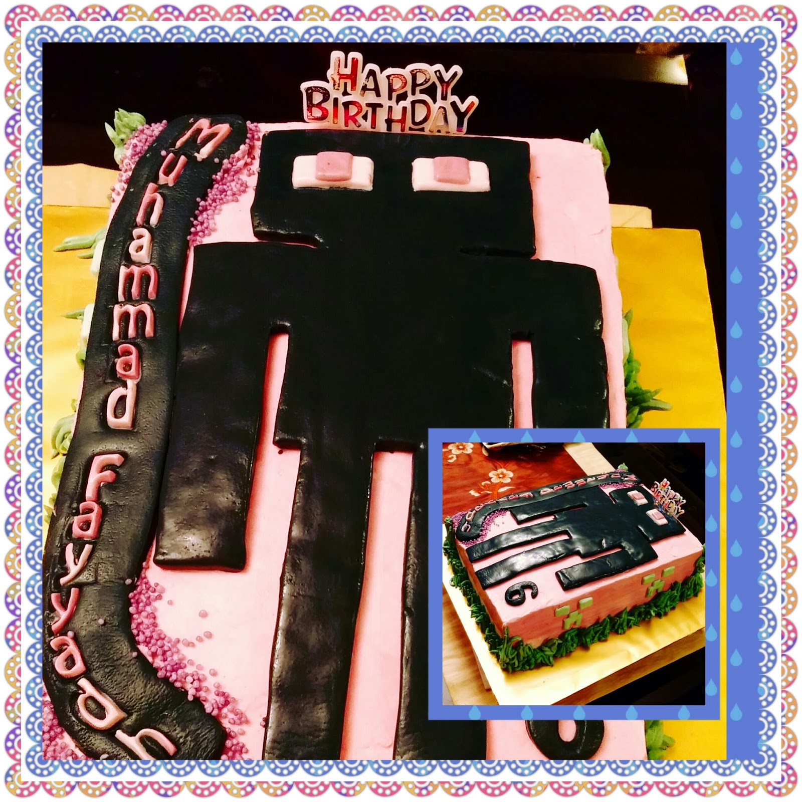 ISAURA KITCHEN: Minecraft Enderman cake