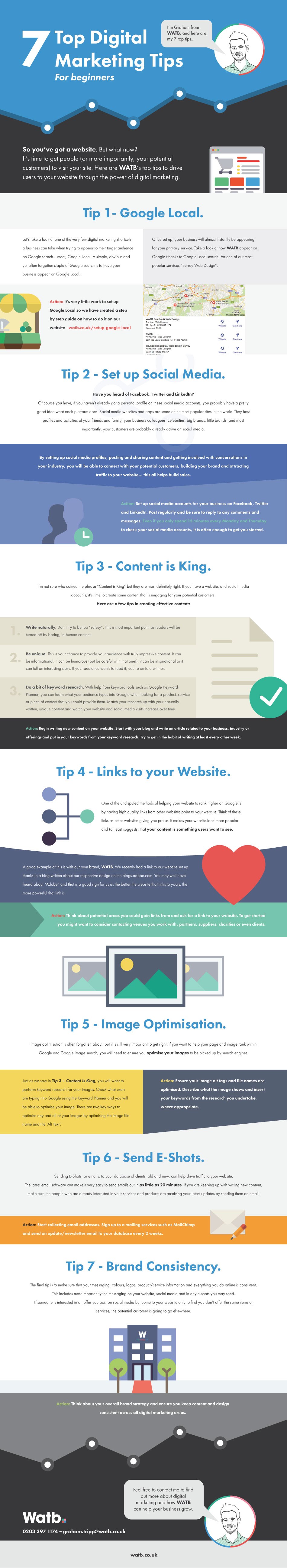 7 Top Digital Marketing Tips - #infographic