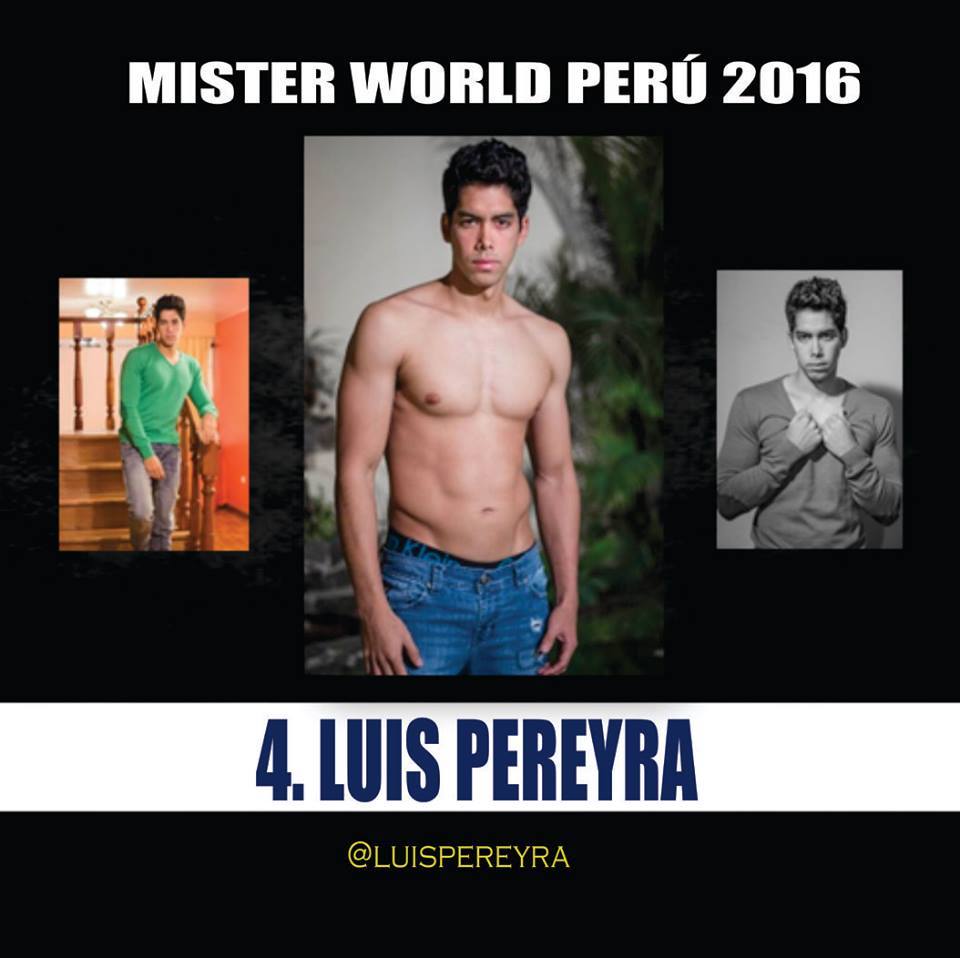 Mr. World Peru 2016 candidates | Apollo Male Gods