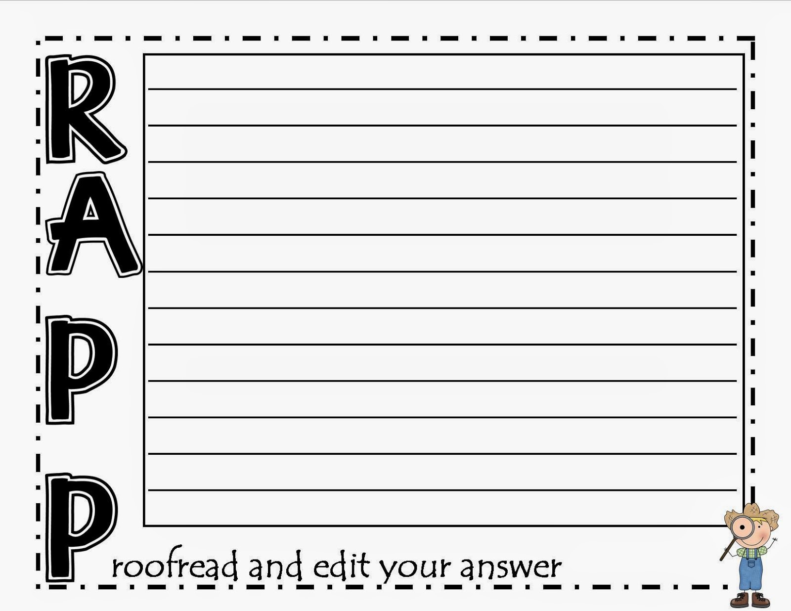 Who's Who and Who's New: RAPP- Restate, Answer, Prove, Proofread