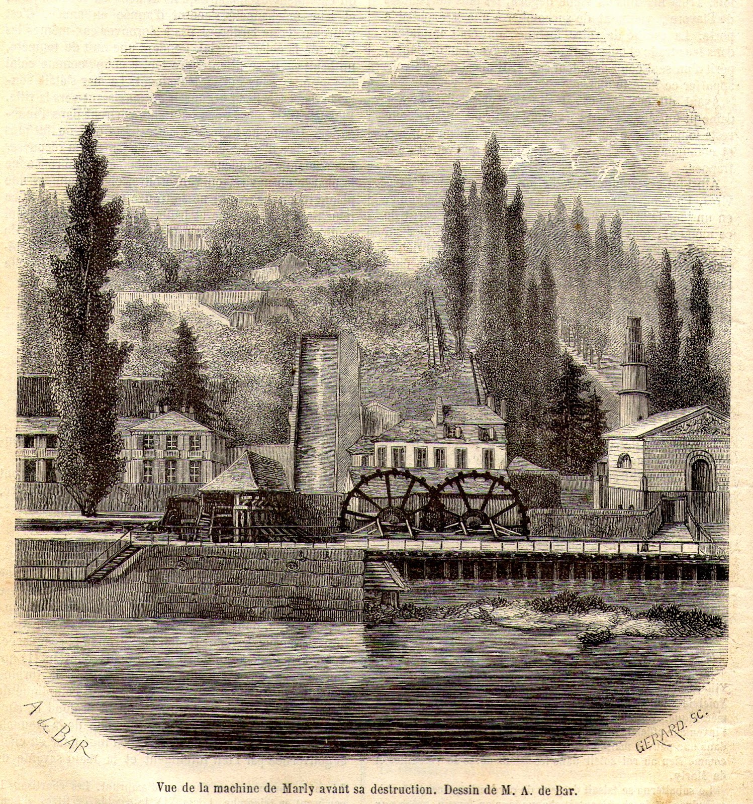 Chroniques du temps passé: Destruction de la machine de Marly.