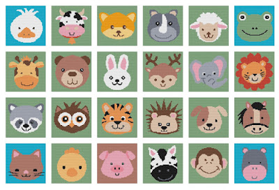 Grandma Duck Designs: 24 Baby Animal Blocks
