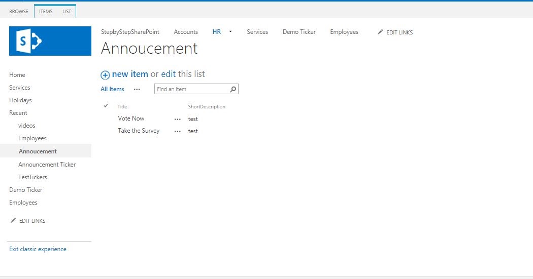 designersdairy: Creating News Ticker in SharePoint list item Using JSOM