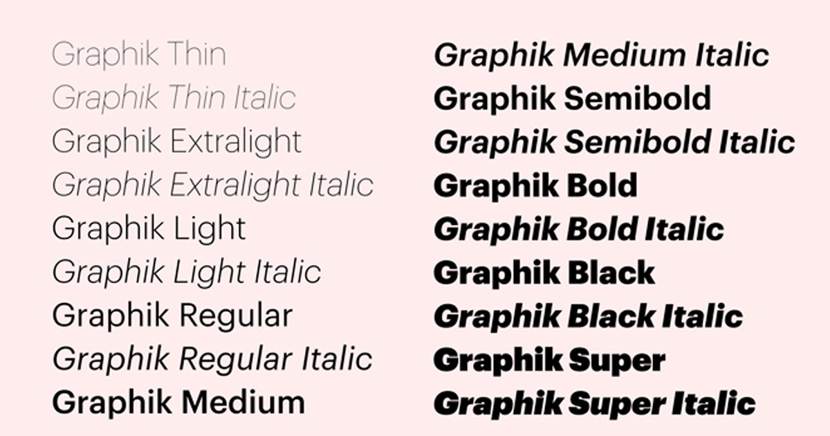 Download Graphik Font Family miễn phí (18 font)