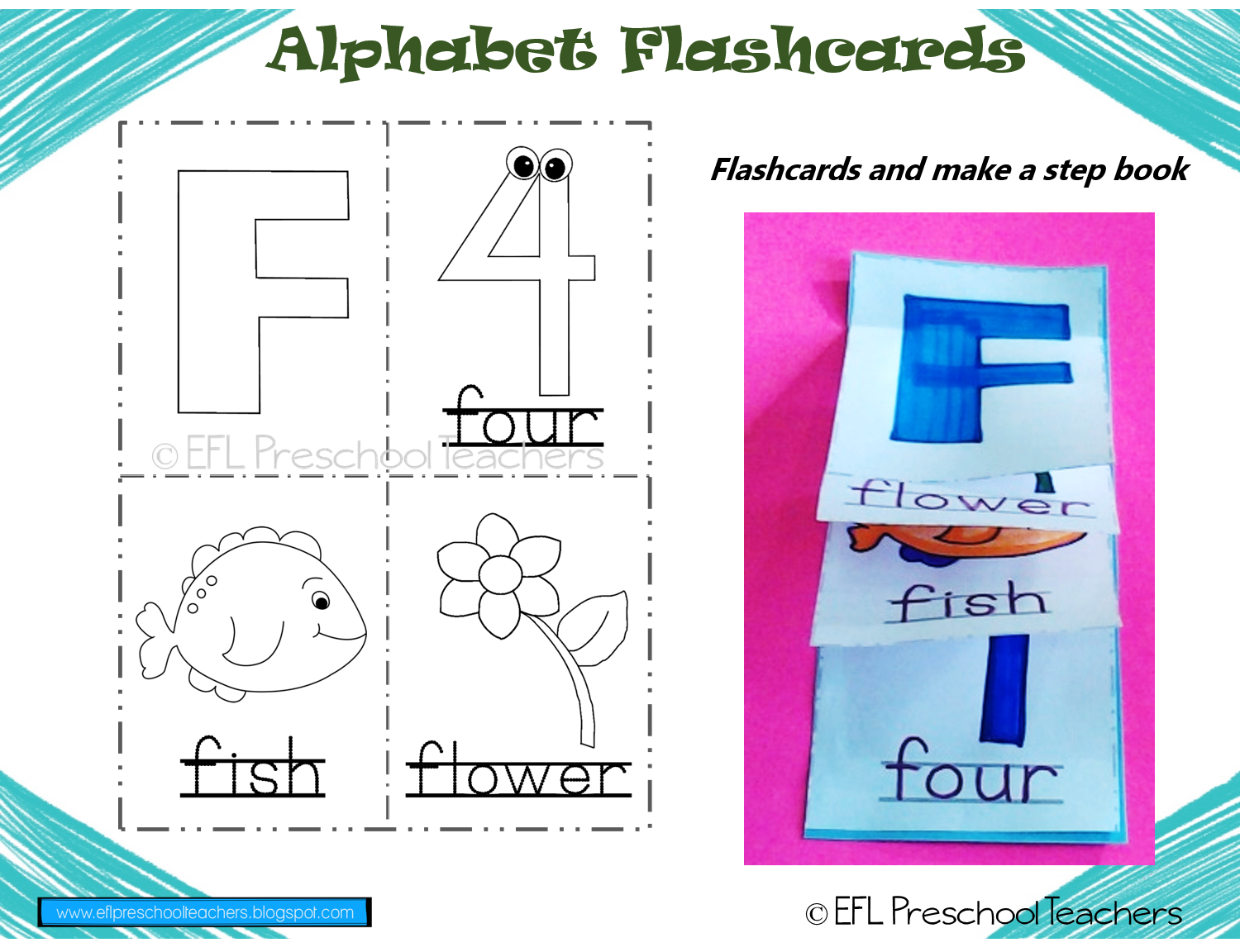 ESL/EFL Preschool Teachers: Alphabet Printable Flashcards and Posters ...