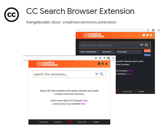 Nieuw van Creative Commons: de 'CC Search Browser Extensie' | Gespot op ...
