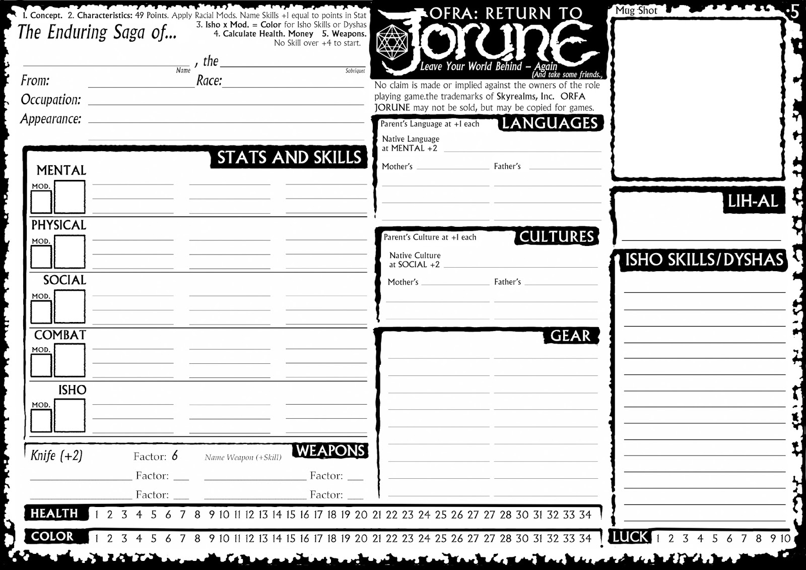 Jorune Is A Mental Illness: NPC and Characters for ORFA