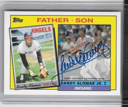 Sandy Alomar Jr. Card Collection: 1985 Father-Son Recreate Autograph