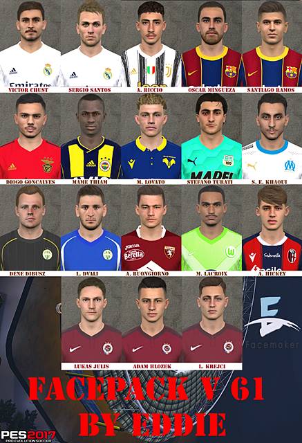 PES 2017 Facepack 2021 V.61 - Santri Shareit
