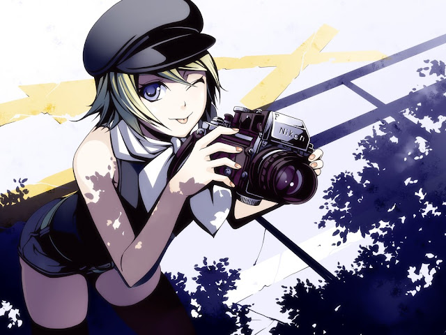 Anime girls with digital cameras | Animoe