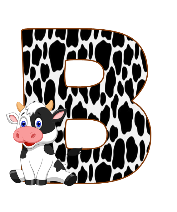 Kits imprimibles gratis : Abecedario y números temática vaca