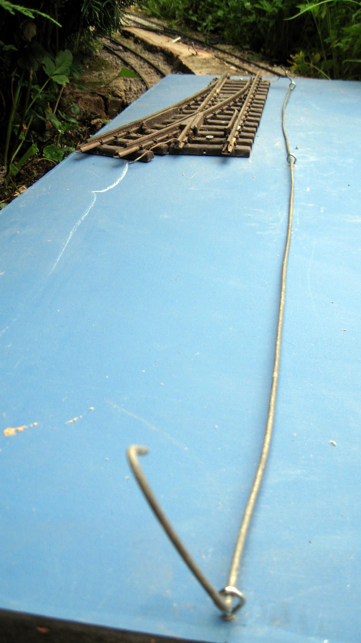 Peckforton Light Railway: Operating turnouts with simple point rodding