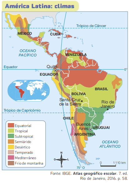 Blog de Geografia: Mapa - América Latina: climas