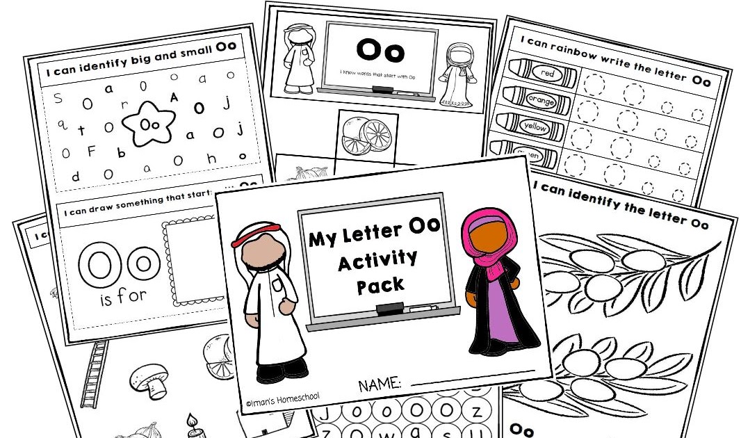 Iman's Homeschool ~ The Curriculum: Letter Oo Activity Pack