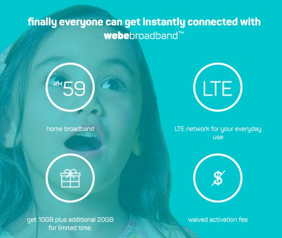 Webe Broadband 每月只需 RM 59