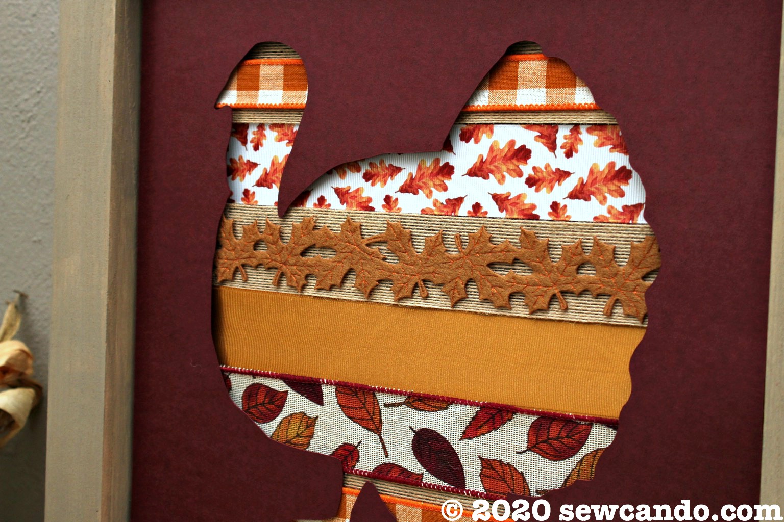 Sew Can Do: Easy Ribbon Thanksgiving Turkey Art