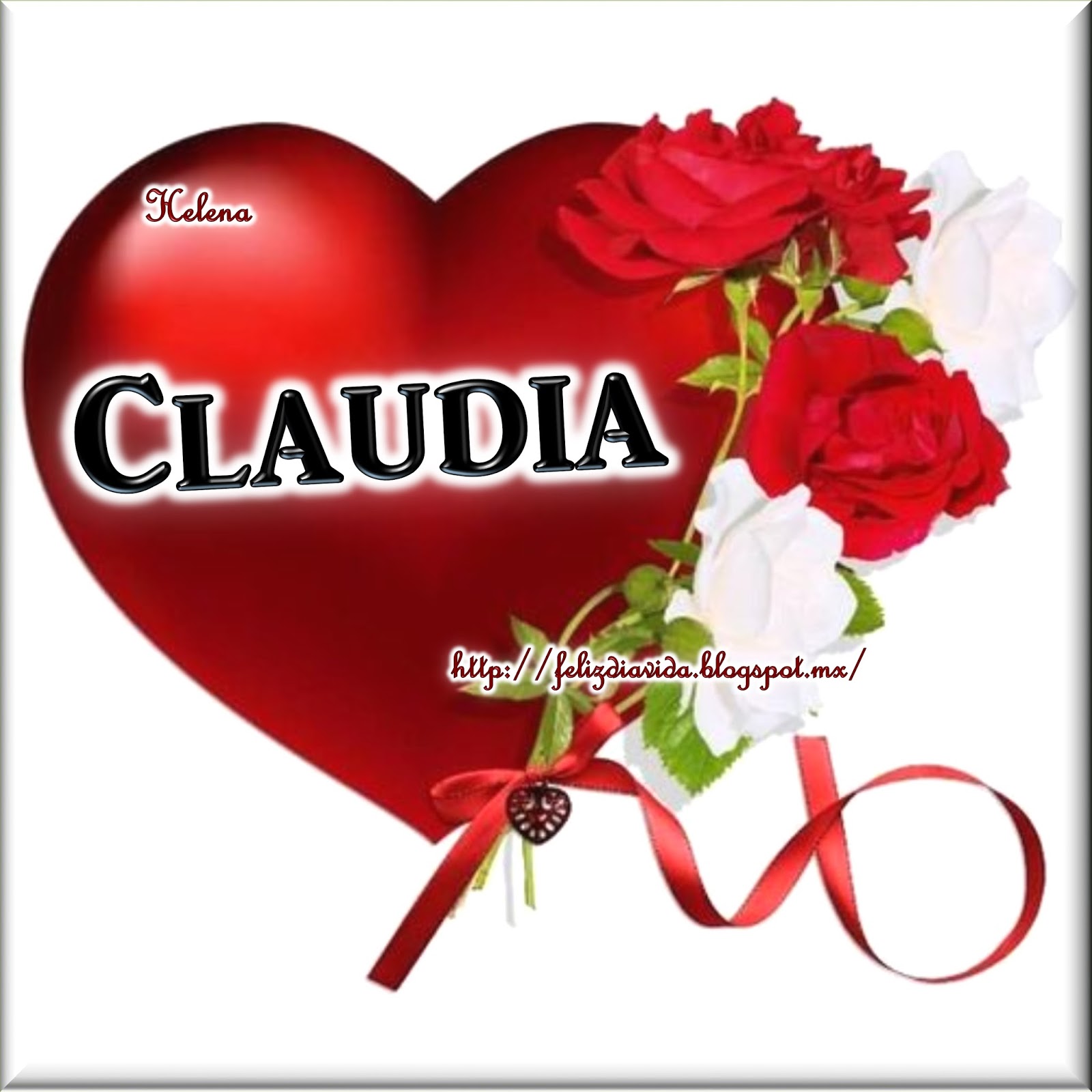 Claudia2.JPG (1600×1600) | Corazones con nombres
