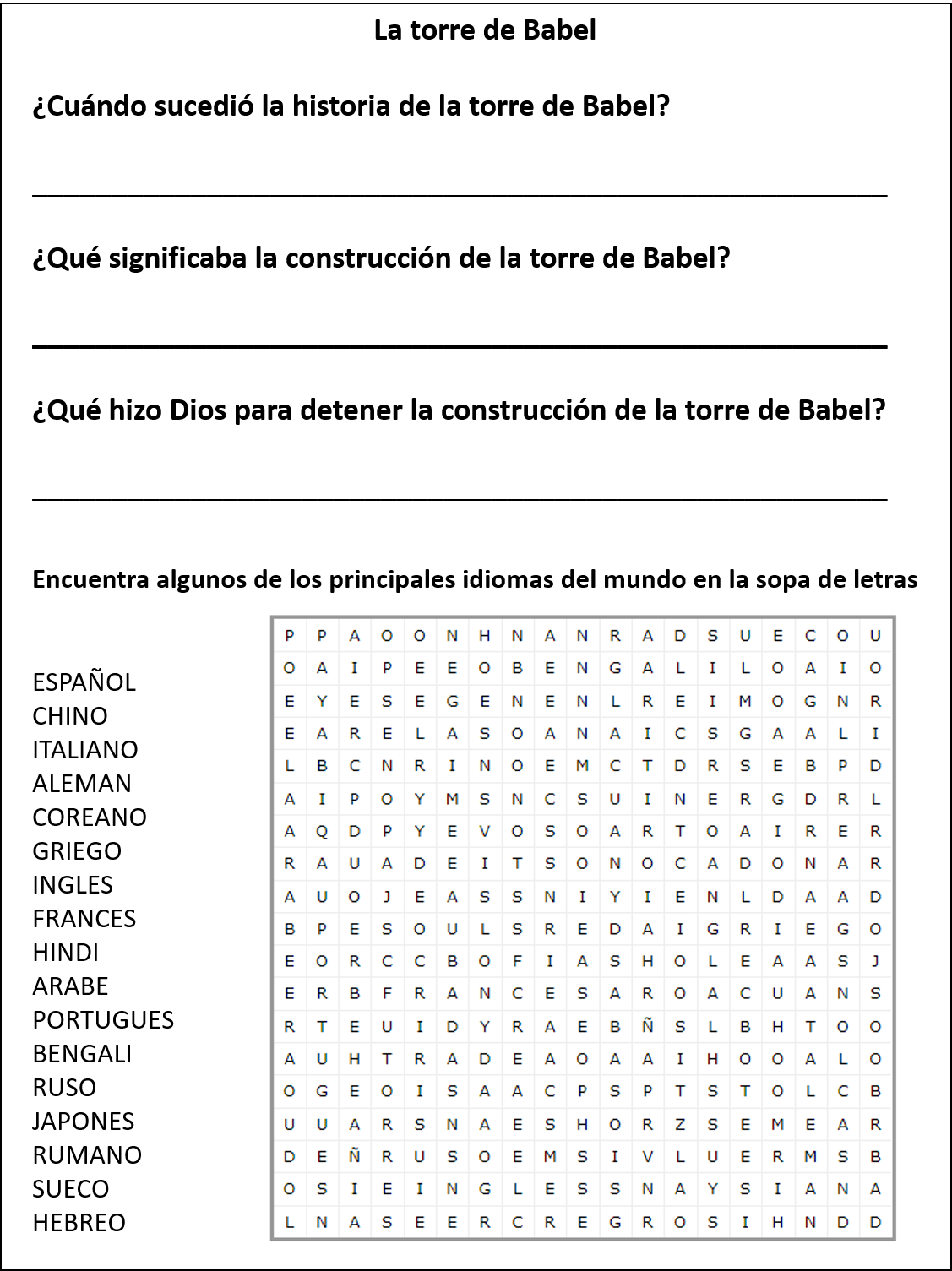 La torre de Babel - Mar de Vida Abundante