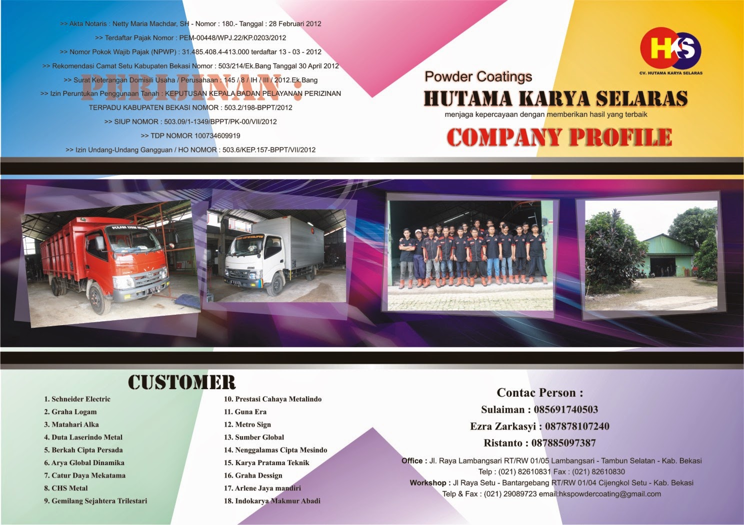 'Powder Coating Specialis' CV. HUTAMA KARYA SELARAS