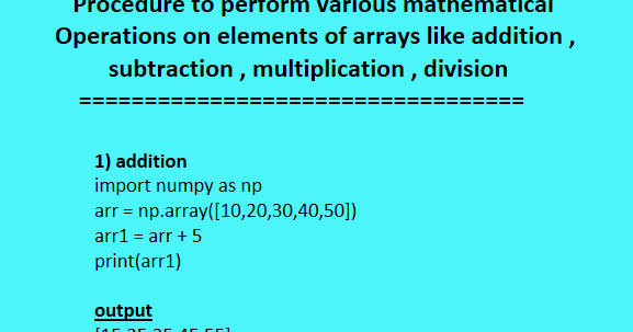 data-w-dash: Procedure to perform various mathematical Operations on ...