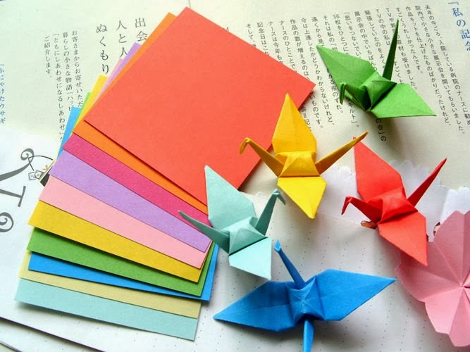 Esly kreatív blog: Origami daru dekoráció