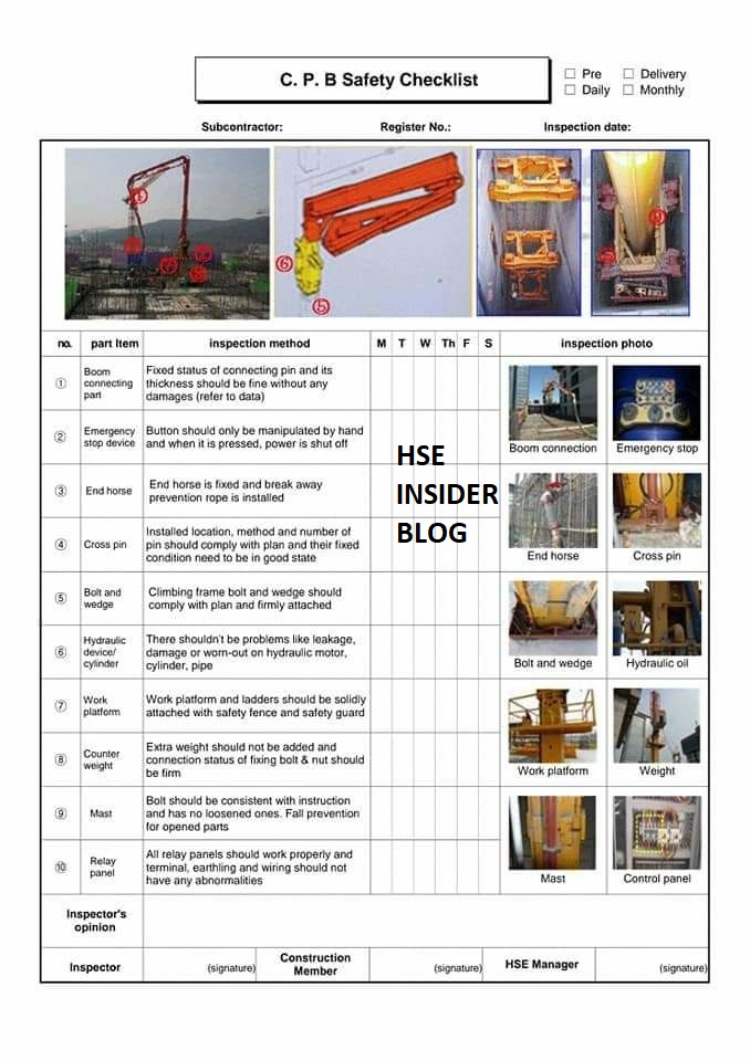 HSE Insider : FLOATING CRANE, BARGE, DREDGER SAFETY CHECKLIST WITH PICTURES