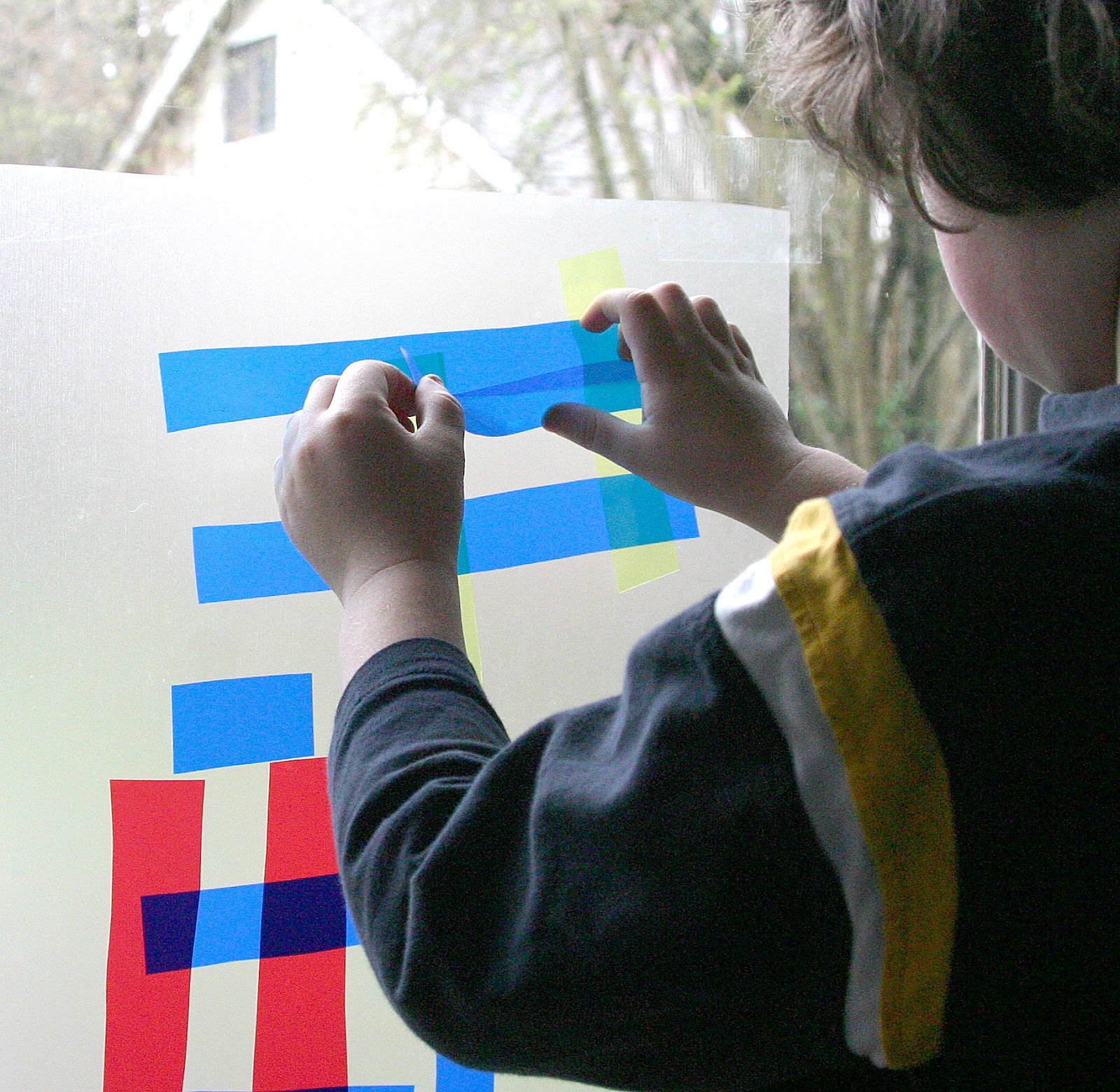 Mama's Little Muse: Colorful window art on contact paper