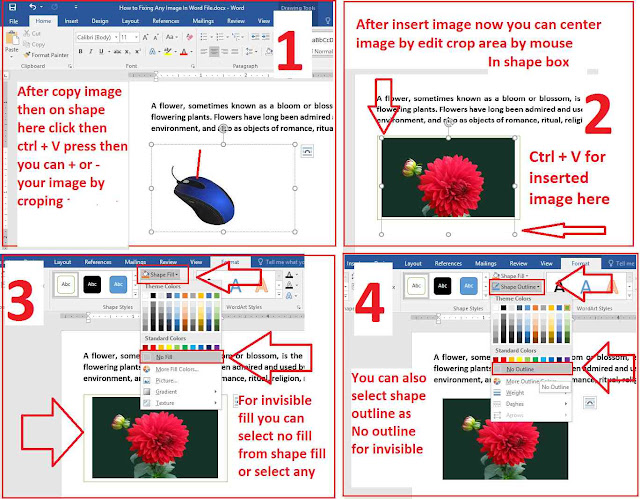 How to Fixing Any Image In Word File | HrTech-TutorialsPoint