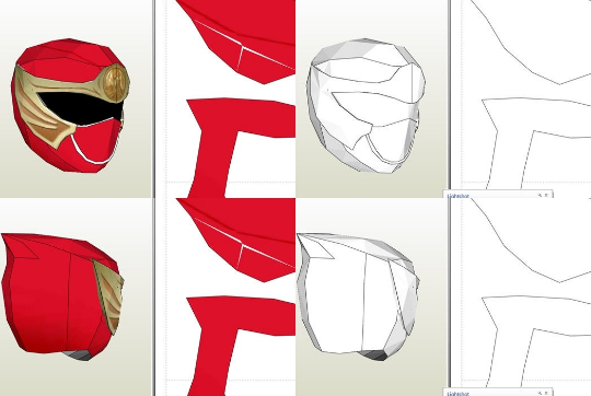 Super sentai Power ranger Hurricanger foam pepakura (7 Helmets)