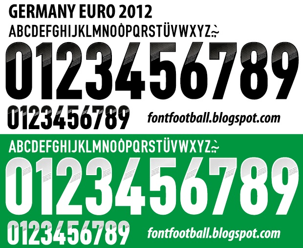 FONT FOOTBALL: Font Vector Germany Euro 2012 kit