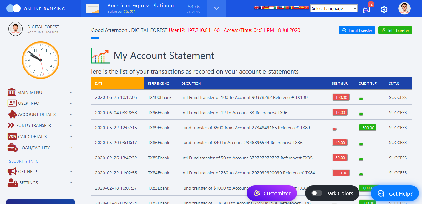 Best Online Banking Script With Sms Alert