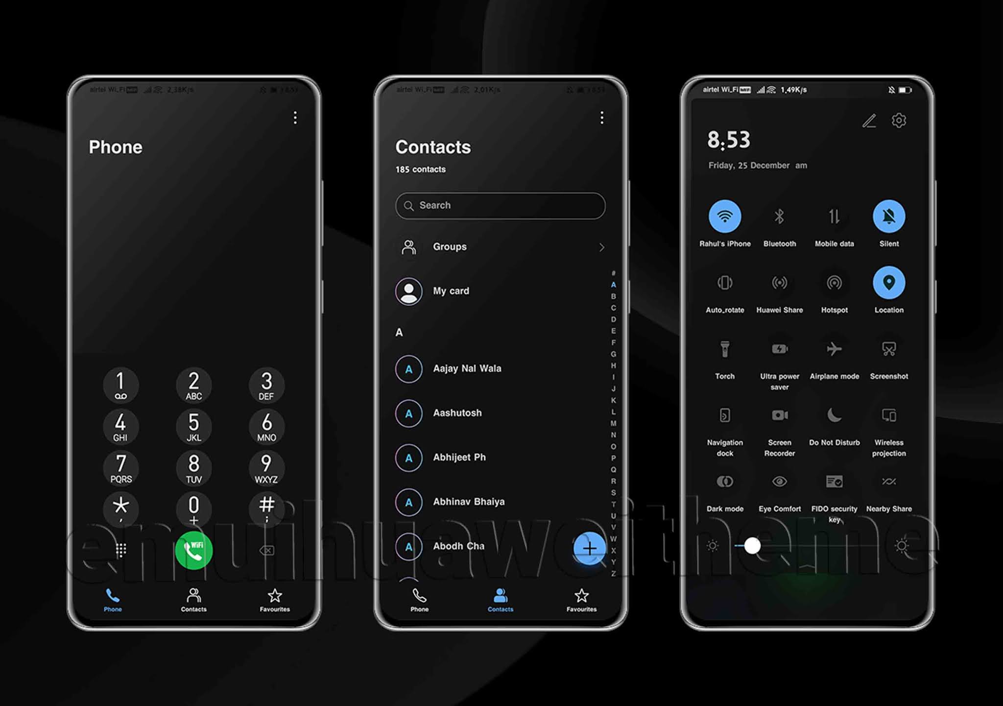 Dark EMUI Theme | Best Dark Amoled Theme With Premium icon Pack
