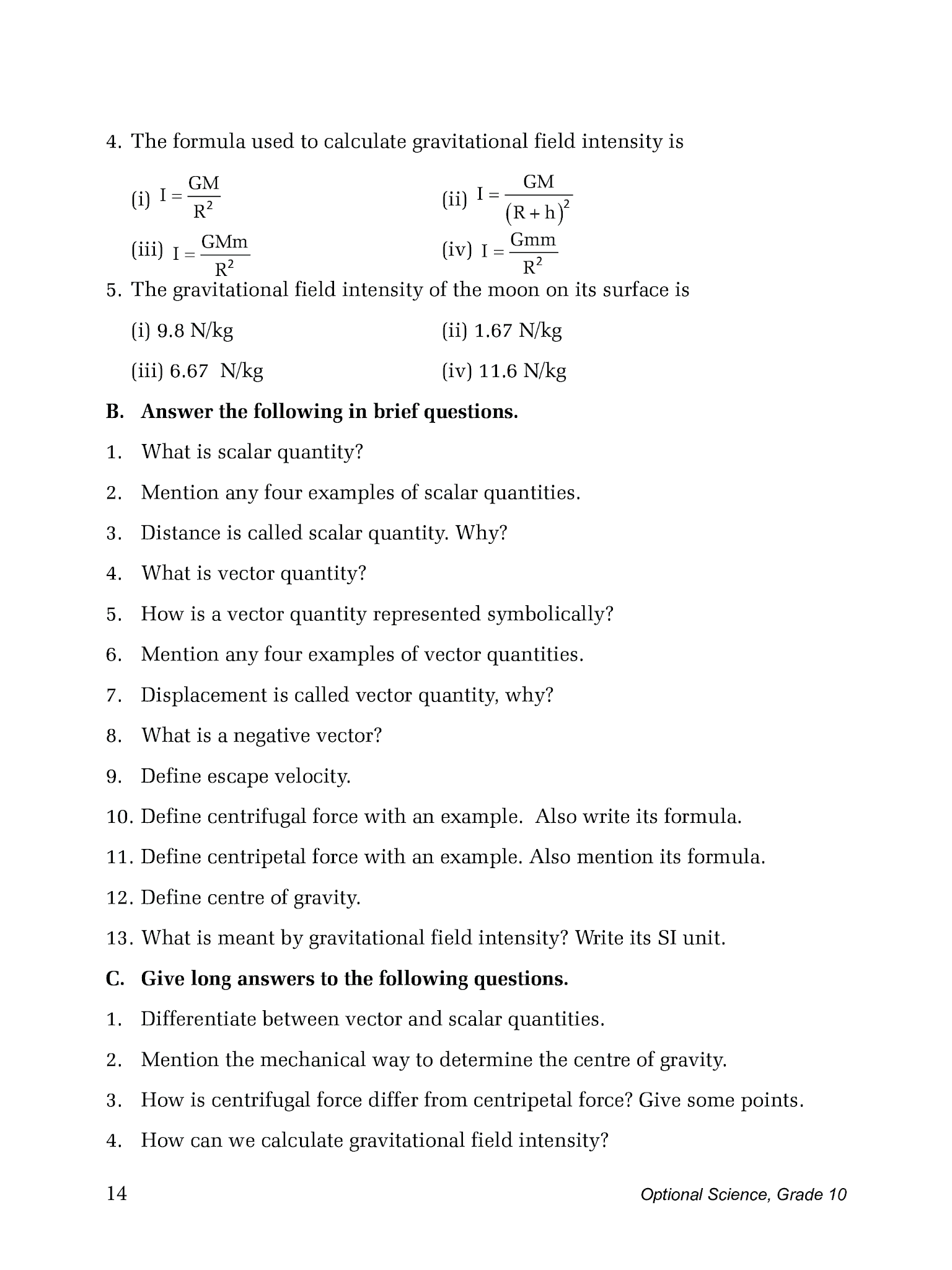 Optional-Science-Grade-10