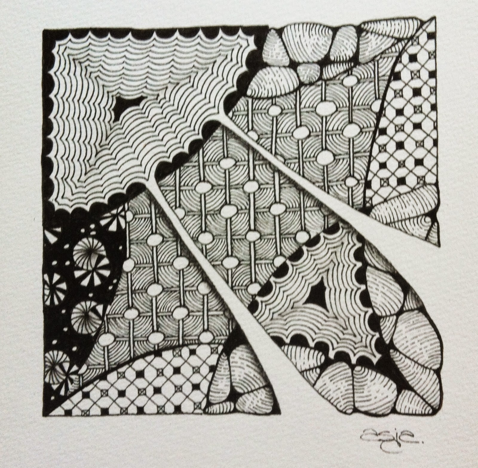 Tickled To Tangle: "It's a String Thing" #50 Tiles