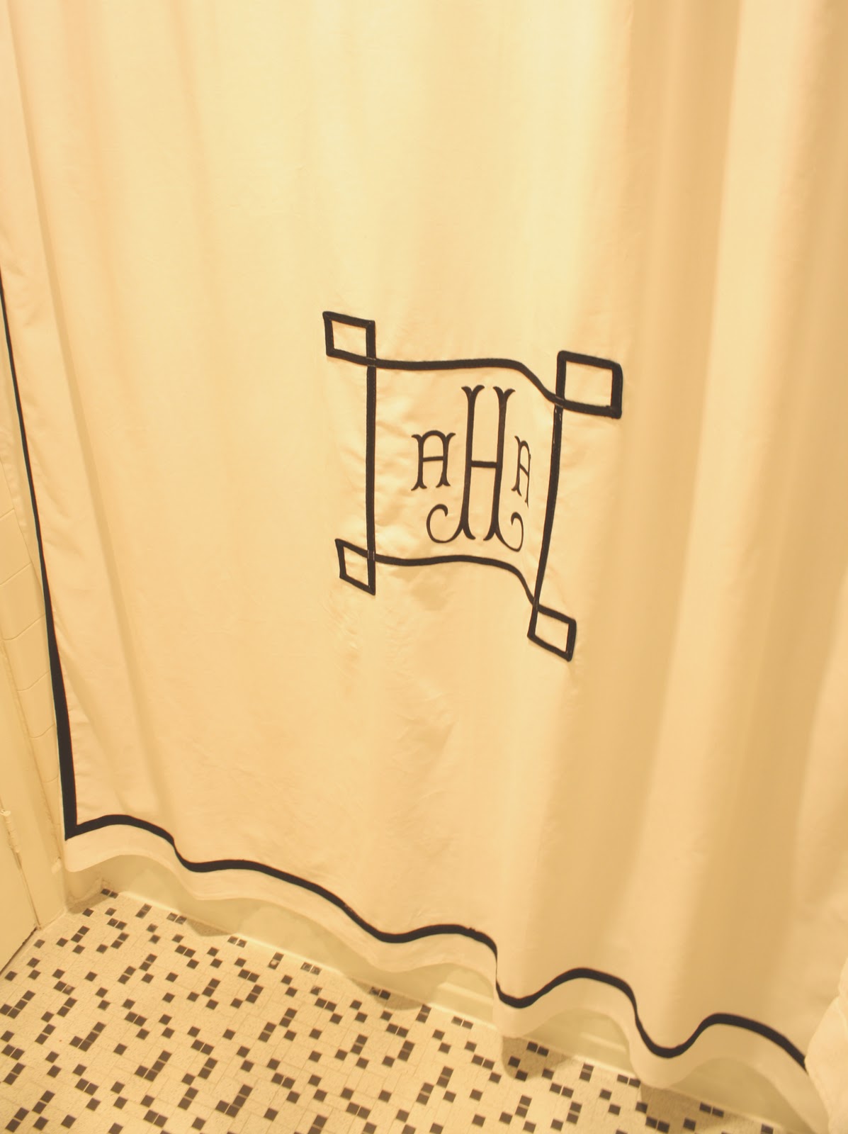Meet Me in Philadelphia: My Custom Monogrammed Shower Curtain
